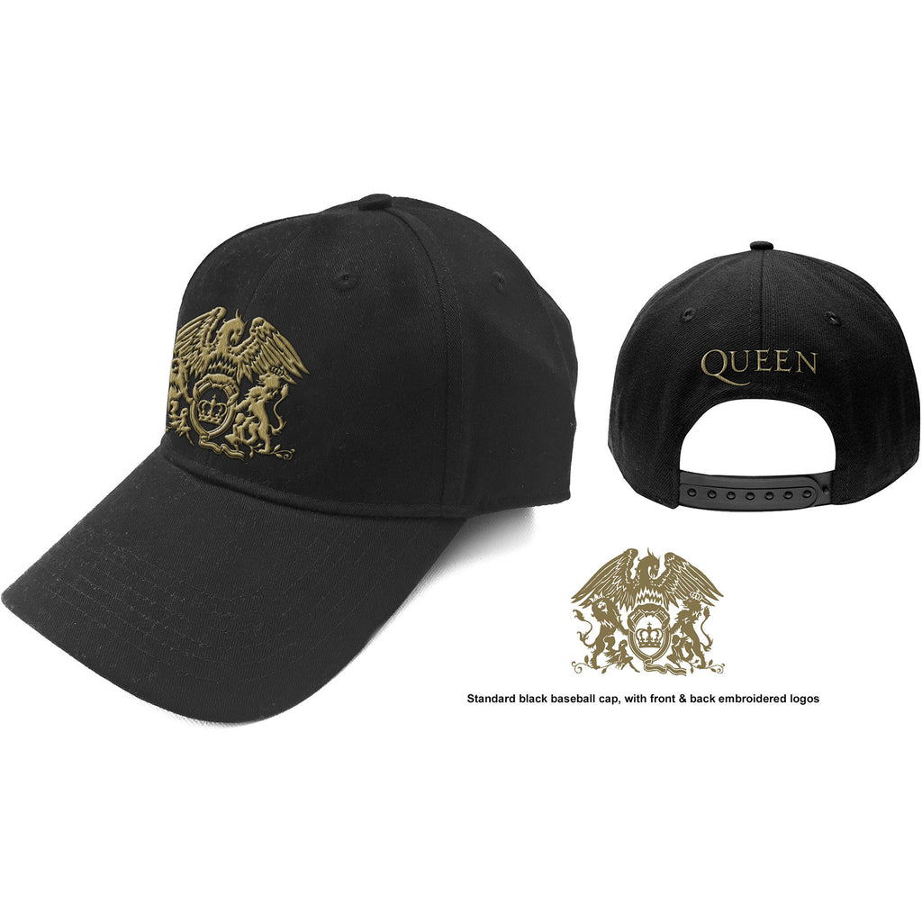 Queen - Baseball Cap - Derhúfa Queen Gold Classic Crest – Alda Music